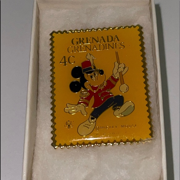Disney | Other | Rare Grenada Mickey Mouse Stamp Pin Back | Poshmark